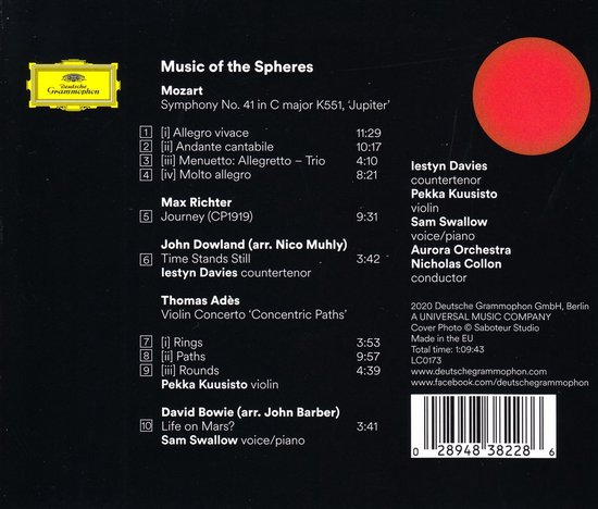 Iestyn Davies, Aurora Orchestra, Nicholas Collon - Music Of The Spheres ...
