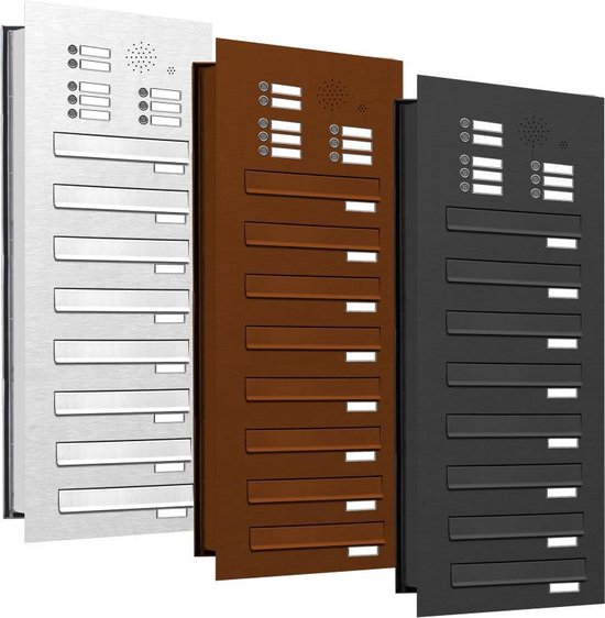 Inbouw met intercom 8 adressen_Brievenbus met intercompaneel inbouw_8 ...