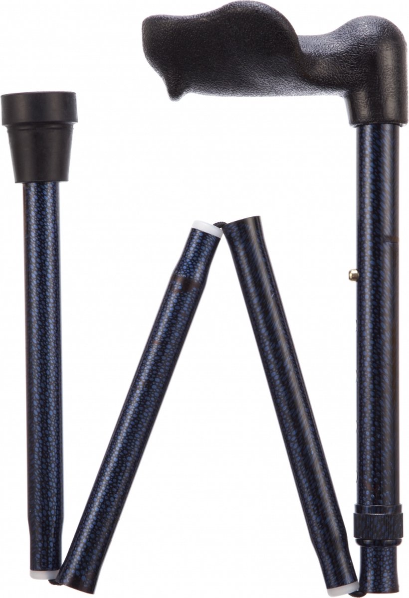 Opvouwbare wandelstok anatomisch - blue ice links | bol.com