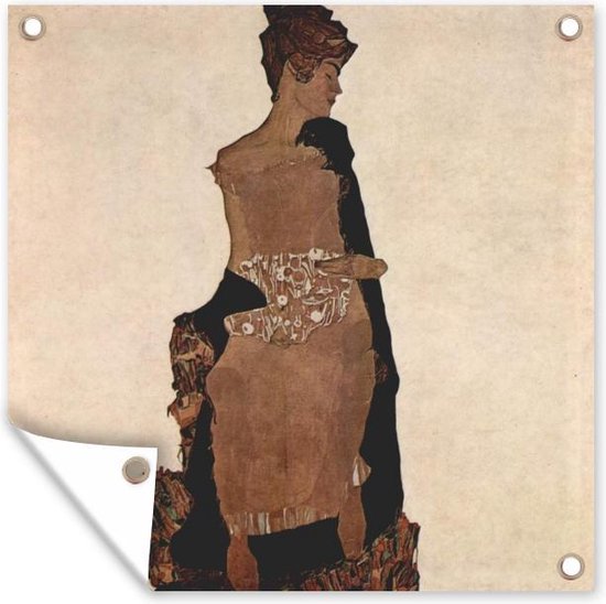 Tuin poster Portrait of Gerti Schiele - Egon Schiele - 200x200 cm | bol.com