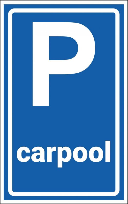 Carpool sticker, E13 320 x 200 mm | bol