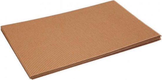 ribbelkarton 25 x 35 cm bruin 10 stuks | bol.com