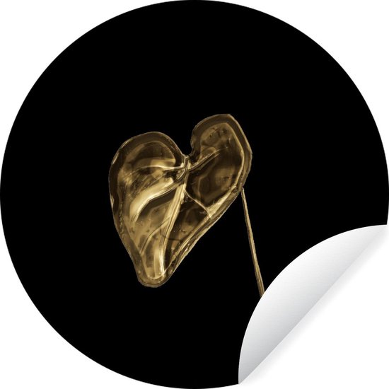 WallCircle - Muurstickers - Behangcirkel - Hart - Blad - Goud - ⌀ 140 ...