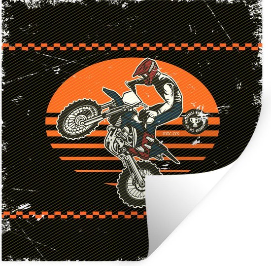 Muurstickers - Sticker Folie - Vintage - Motor - Design - 50x50 cm ...