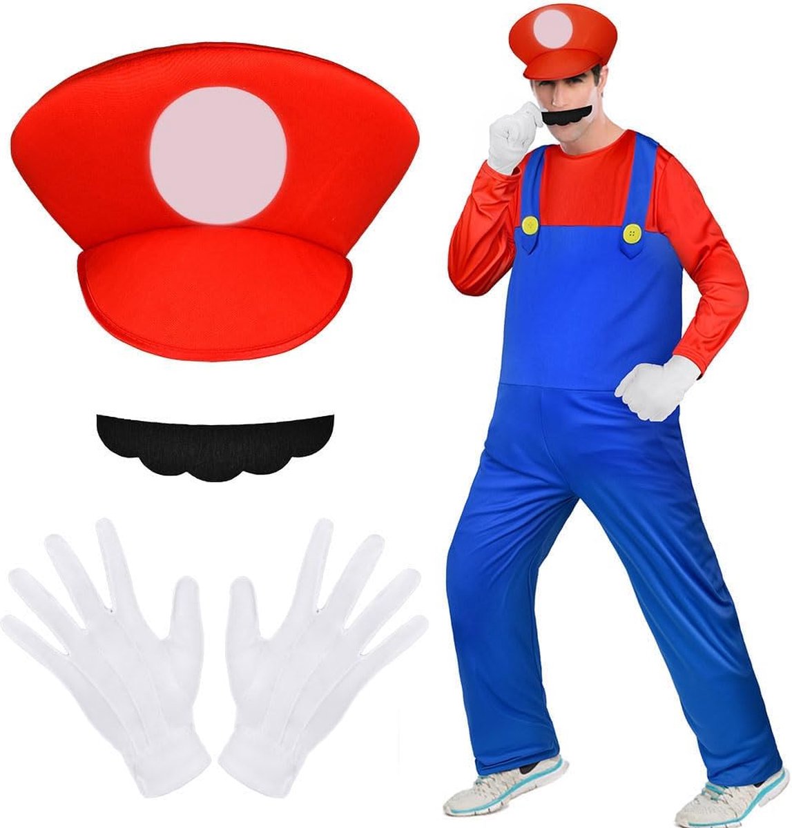 Carnaval Kostuum - Carnaval Pak - Mario - Halloween Kostuum - Halloween ...