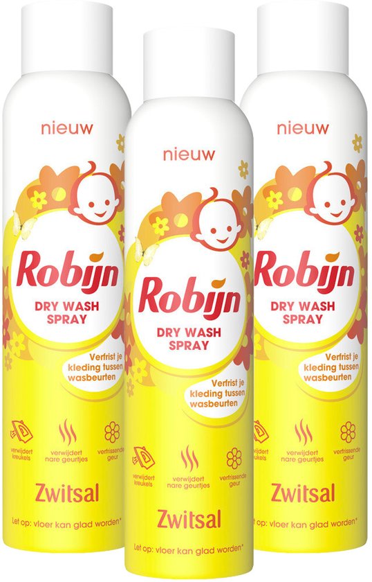 Zwitsal - Robijn Dry Wash Spray - Kleding Opfrisser - 3 x 200ml ...