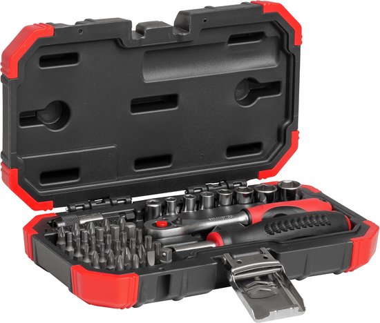 Gedore Red Bitset Met Bitschroevendraaier En Ratel 40-delig | bol