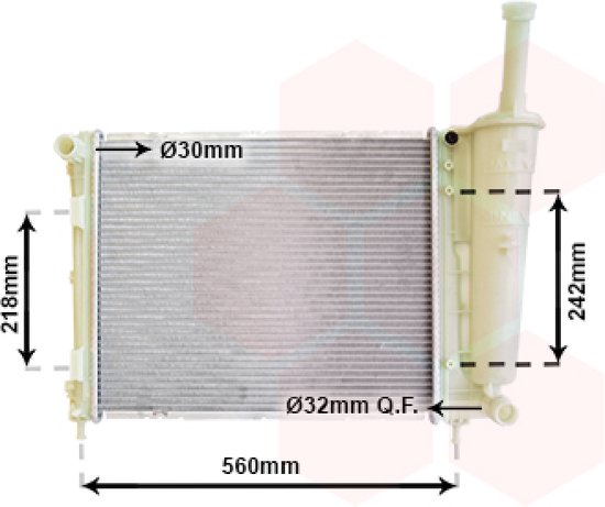 Van Wezel - RADIATOR VOOR LANCIA YPSILON III 2011-2015 | bol