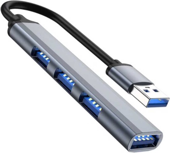 4-in-1 USB Hub Multiport Adapter - 1 USB 3.0 Poort en 3 USB 2.0 Poorten ...