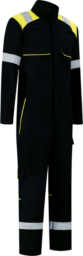 Dapro Globe-Tech Multinorm Overall - Maat 52 - Zwart/Hi-Vis Geel ...
