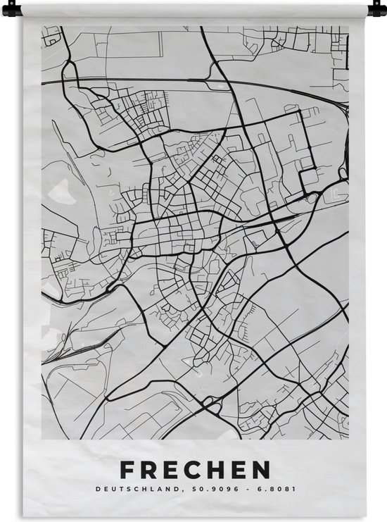 Wandkleed - Wanddoek - Stadskaart - Plattegrond - Kaart - Duitsland ...