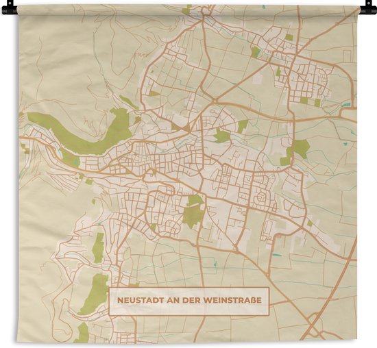 Wandkleed - Wanddoek - Kaart - Neustadt an der Weinstraße - Stadskaart ...