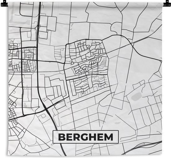 Wandkleed - Wanddoek - Berghem - Nederland - Kaart - Stadskaart ...