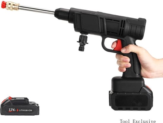 Draagbare hogedrukreiniger autowaterpistool Lithiumbatterij oplaadbare draadloze... | bol