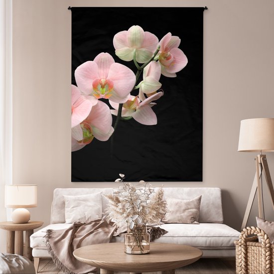 Wandkleed - Wanddoek - Orchidee - Bloemen - Roze - Stilleven - Flora - 150x200 cm -... | bol