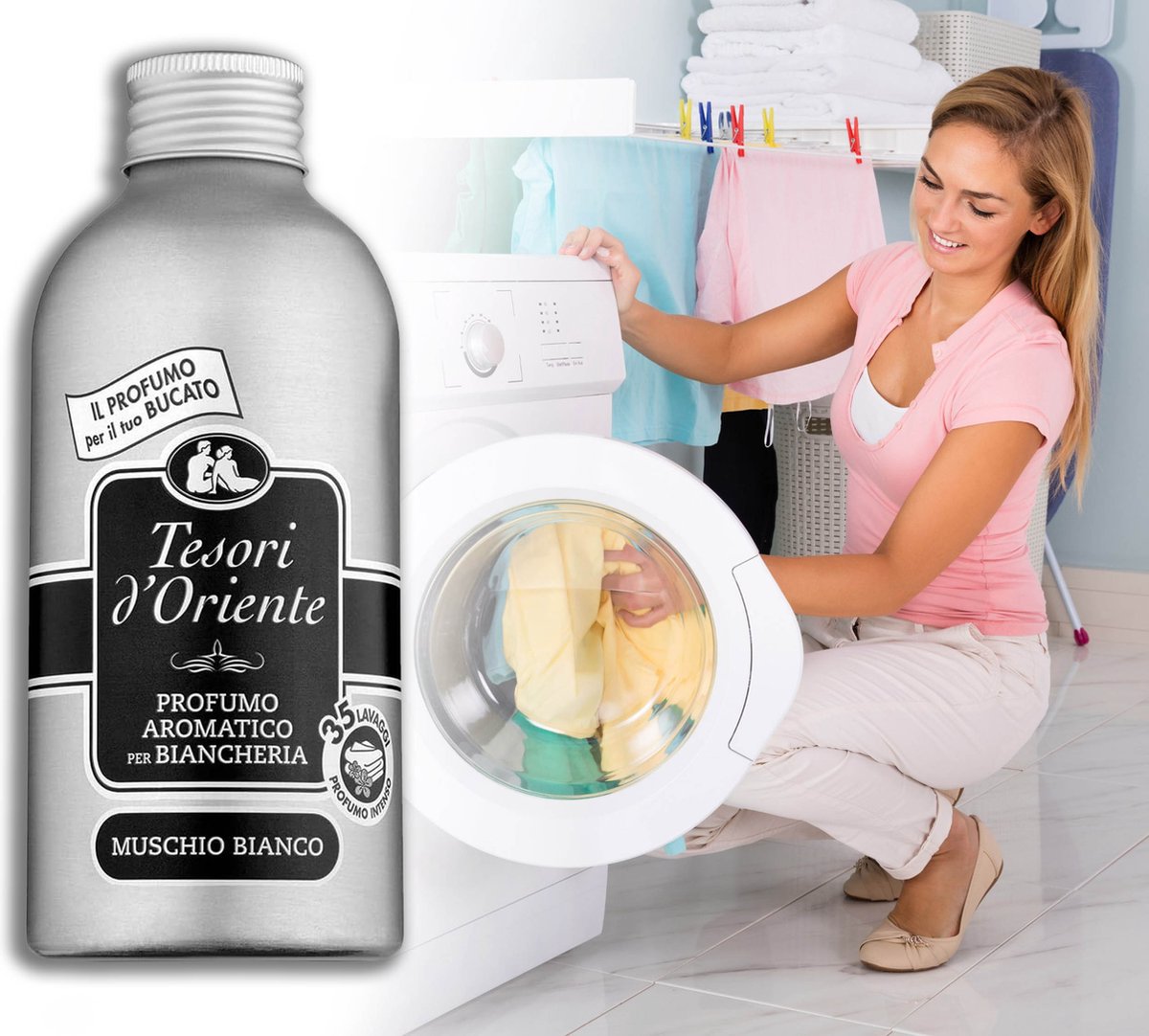 Tesori d'Oriente Witte Muskus Parfum voor de Was 250 ml | bol