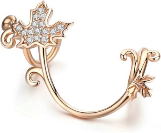 Zilveren bedel rosé goud verguld Esdoorn | bol.com