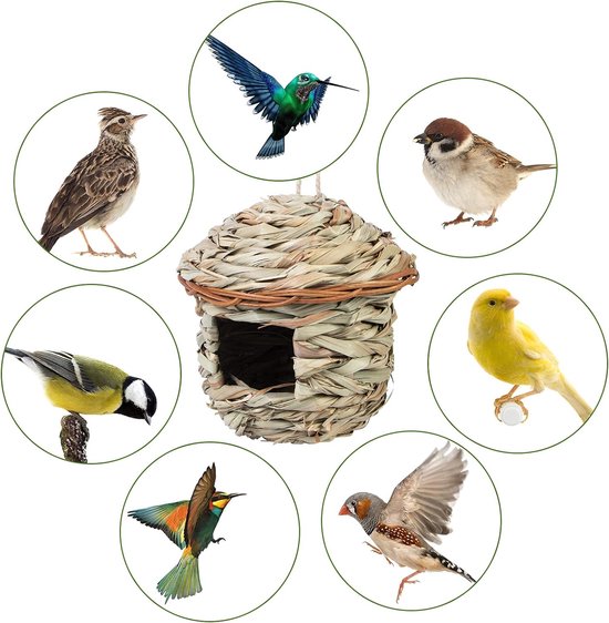 2 stuks vogelhuisje voor tuin of buiten, hangende vogelnestdozen ...