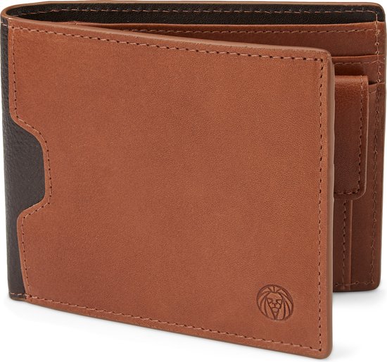Lucleon Lukas lichtbruine leren RFID portemonnee voor heren | bol