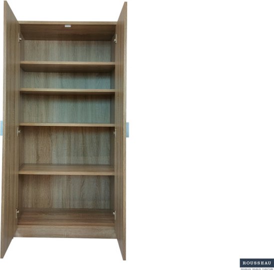 Opbergkast 'Space' 2 deuren en 4 legplanken Sonoma, , Spaanderplaat ...