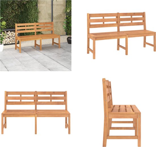 vidaXL Tuinbank 150 cm massief teakhout - Tuinbank - Tuinbanken - Tuin ...