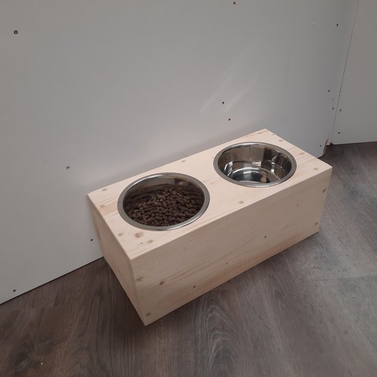 Houten honden voerbak en drinkbak “Dommel” - nieuw steigerhout - voor ...