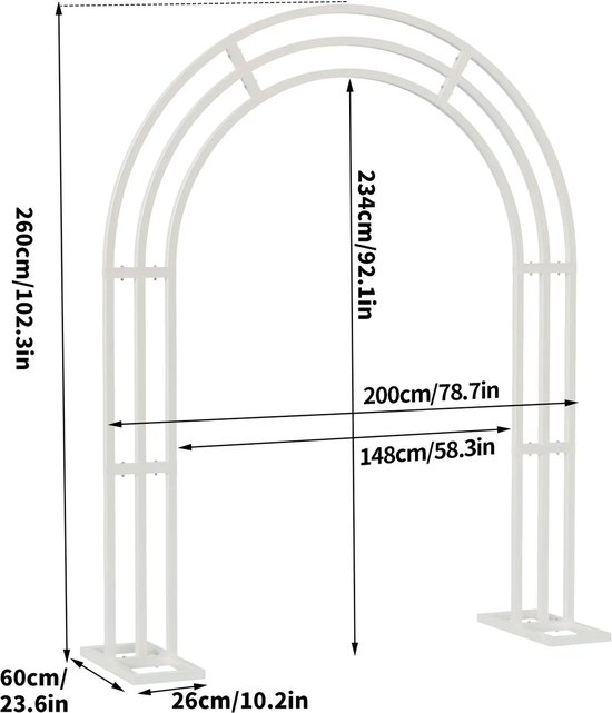 Grote Metalen Bruiloft Boog - Ballon Boog - Achtergrond Boog - Bruidsversiering - Tuin... | bol