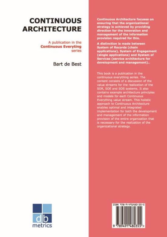 Continuous Everything - DevOps Continuous Architecture, Bart de Best | 9789491480355 |... | bol