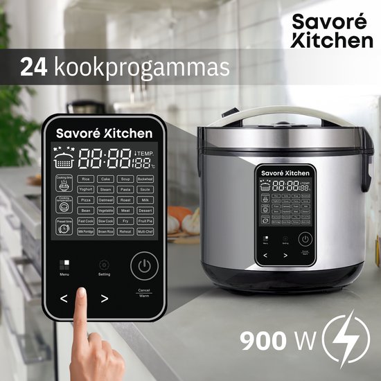 Savoré Kitchen MultiTaste Multicooker 5L met 24 kookfuncties ...