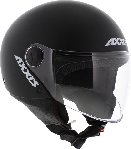 Axxis Square S helm mat zwart XS - Fashion helm - Jethelm - Retro ...