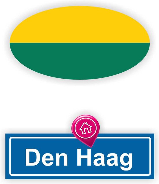 Den Haag stadsvlag auto stickers set 2 stuks. | bol