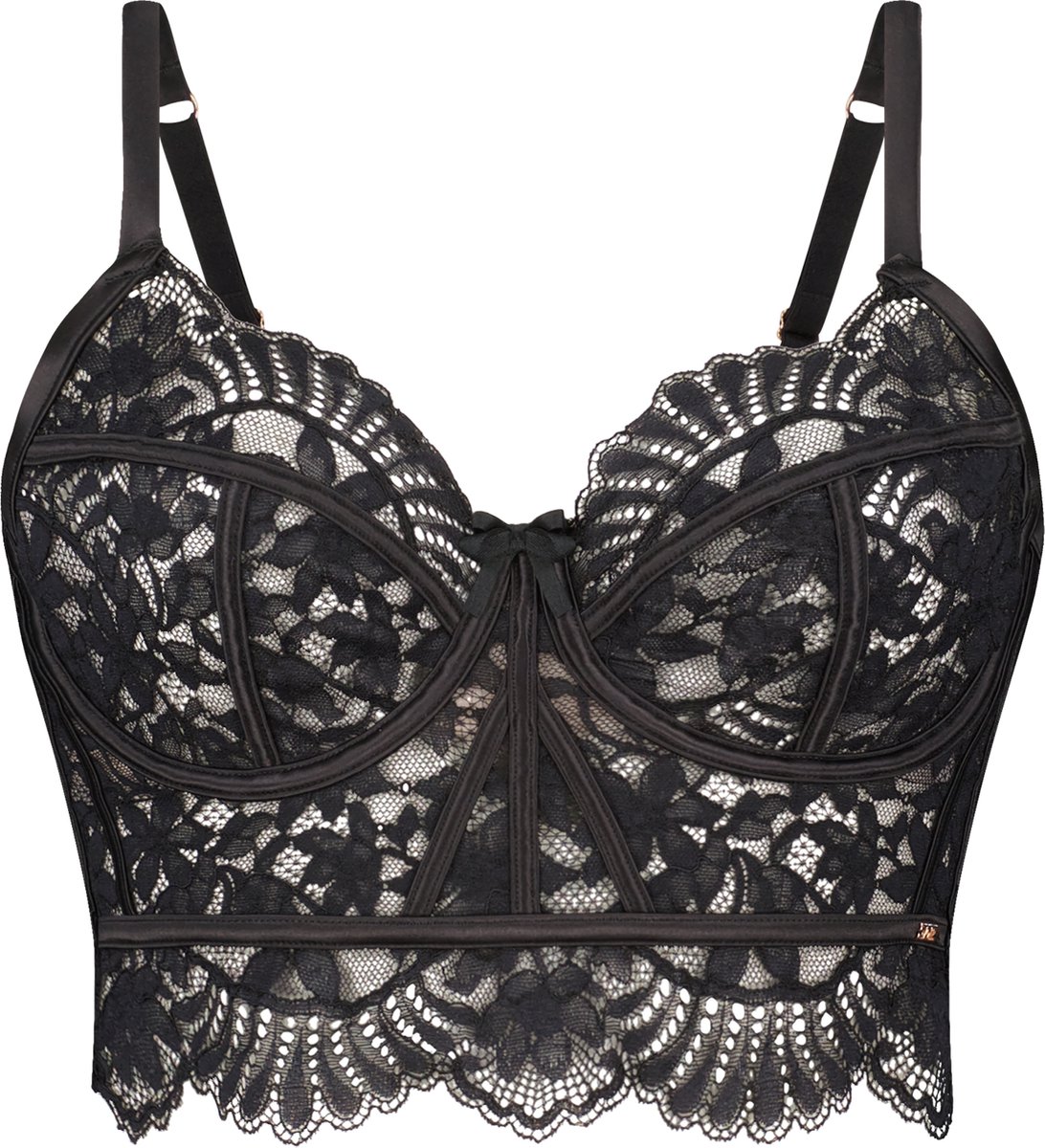 Hunkemöller Niet-voorgevormde longline beugel bh Jamie Zwart C75 | bol