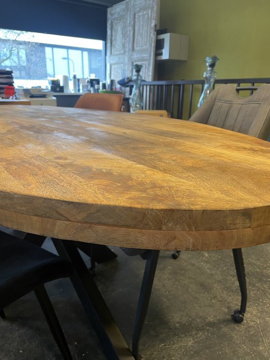 Mangohoutenmeubels - Tafel - ovaal- Mango - Hout - Eettafel ...