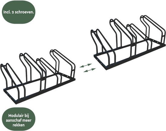 BRASQ Fietsenrek voor 4 Fietsen - Fietsenstandaard - Fietsrek ...