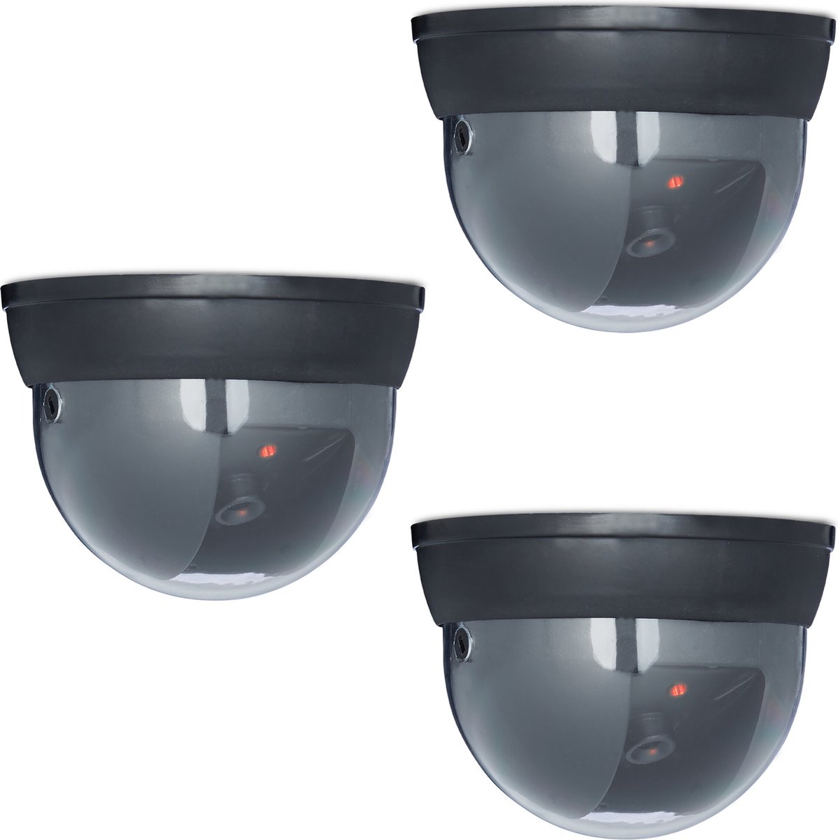 Relaxdays dummy dome camera - set van 3 - met led - beveiligingscamera ...