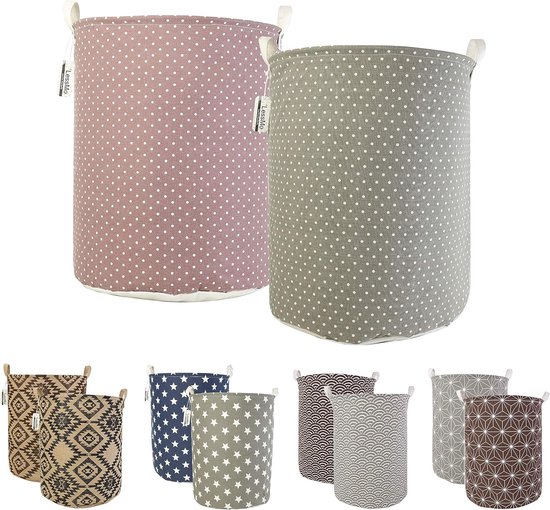 2 stuks wasmand van 19,7 inch, opvouwbaar, set van 2 wasmanden ...