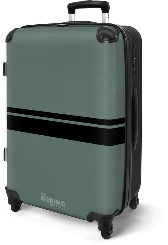 NoBoringSuitcases.com® - Koffer groot - Rolkoffer lichtgewicht - Groen ...