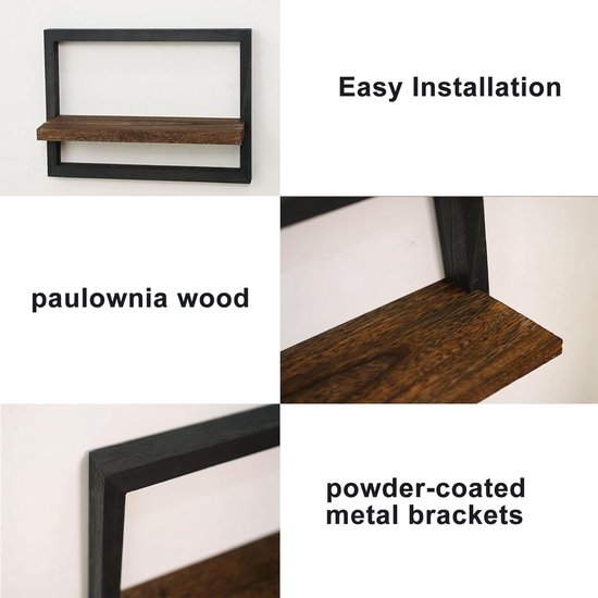 Allecto Plus - Zwevende planken voor muur – Set van 2 - Decoratieve ...