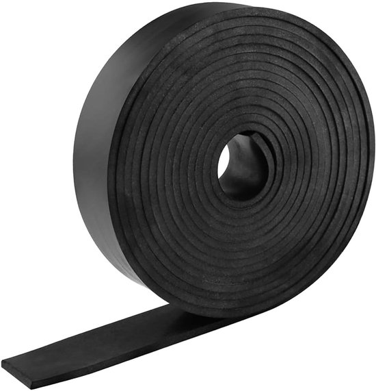 Rubberen band 25mm x 2mm x 3m - Zwarte rubberen rol voor afdichting en ...
