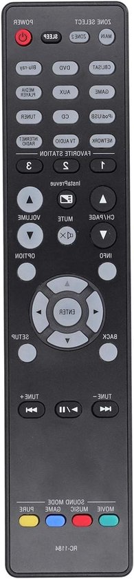 Allecto Plus - Afstandsbediening voor TV met zoekwoorden: Denon, RC 1184, RC 1183, AVR... | bol