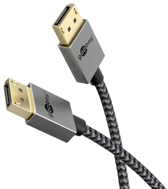 Goobay Plus DisplayPort kabel | Slimline | DP2.1 (10K 60Hz) | UHBR10 ...