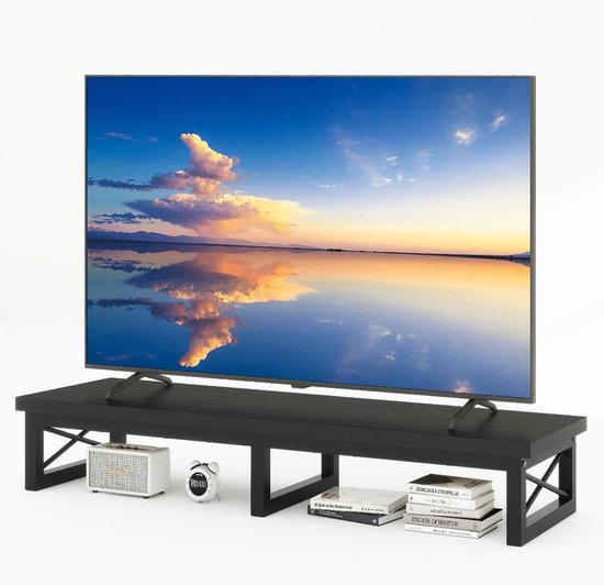 45 Inch Large TV Riser for 32-60 Inch TV with Storage and Steel Legs ...