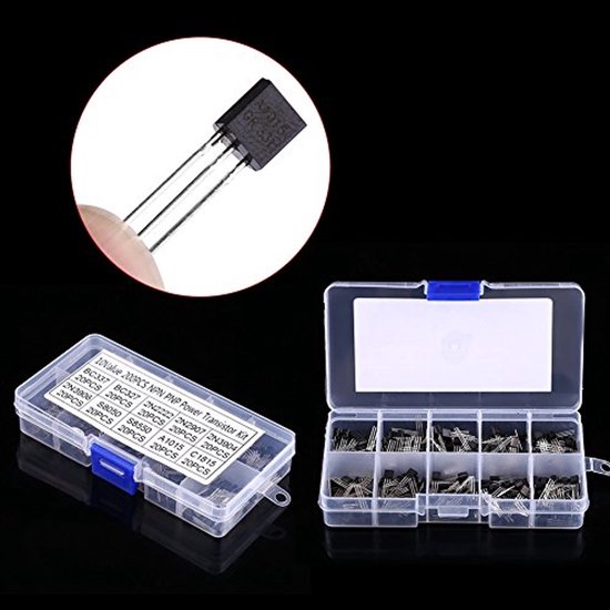 Transistor, 200Pcs 10 Values Silicon Transistors Assortment Kit with a ...