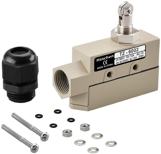 Heschen TZ-6002 Eindschakelaar - Parallelle Rol - AC250V 15A - IP65 | bol