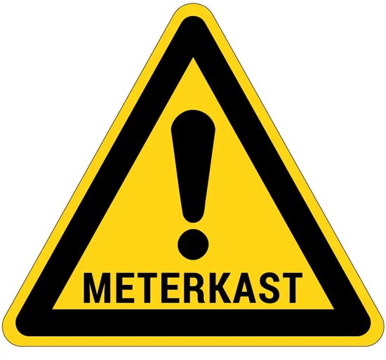 Meterkast waarschuwingssticker - 10 cm | bol