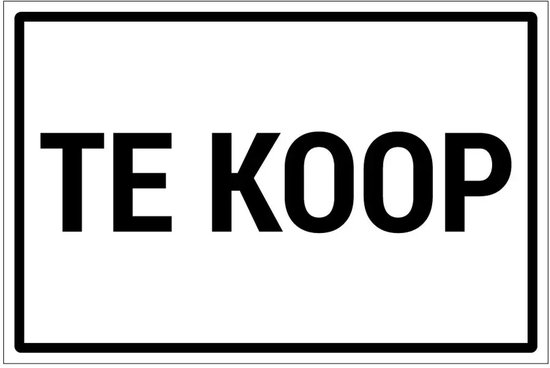 Te koop sticker - 30 x 20 cm | bol