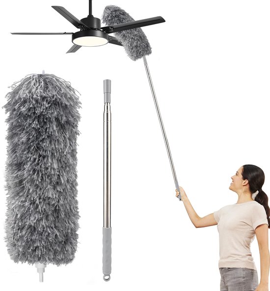 Telescopische stofdoek, wasbaar, lange uitschuifbare stofdoek 2,5 m ...