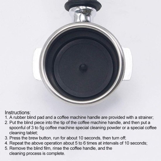 Backflush Disk voor Espresso Machine - Blind Filter Backflush Disk ...