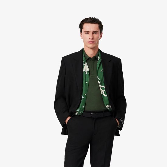 LACOSTE Cuir ceinture Casual Punch Leather Belt W120 Noir | bol