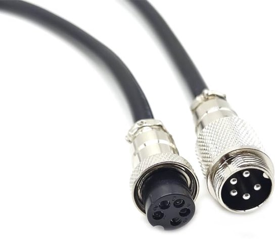 5 Pin Kabel voor Mannen naar Vrouwelijke Hoofd - Aviation Kabel - GX16 ...